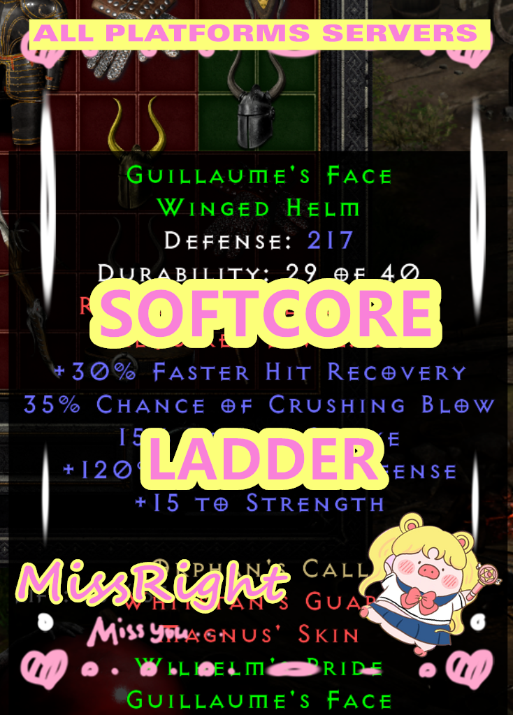 Guillaumes Face🌺Diablo 2 D2R Softcore LADDER🌺PC-SWITCH-PS-XBOX | eBay