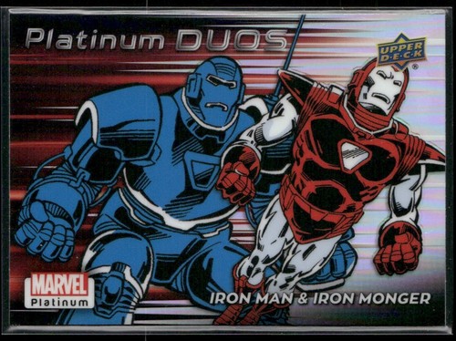 2023 UD Marvel Platinum Platinum Duos Rainbow #PD19 - Iron Man & Iron ...