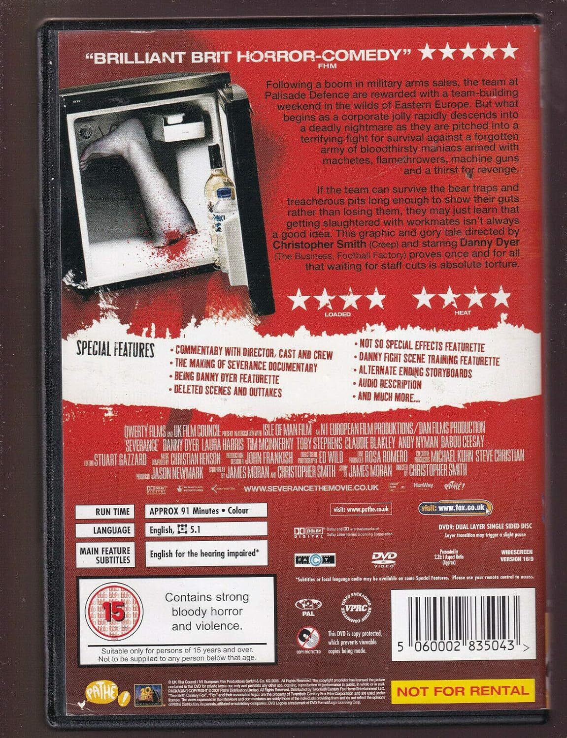 Severance (DVD) Toby Stephens Tim McInnerny Claudie Blakley (UK IMPORT ...