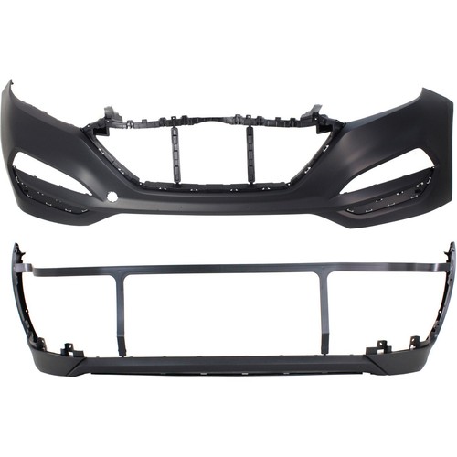 86512D3000;86511D3000 New Bumper Covers Fascias Set of 2 Front Upper ...
