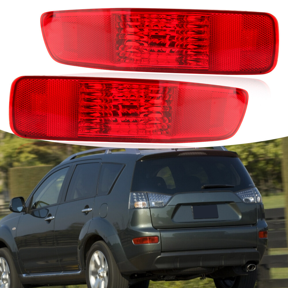 Pair Rear Bumper Reflector Light Tail Fog Lamp For Mitsubish Outlander ...