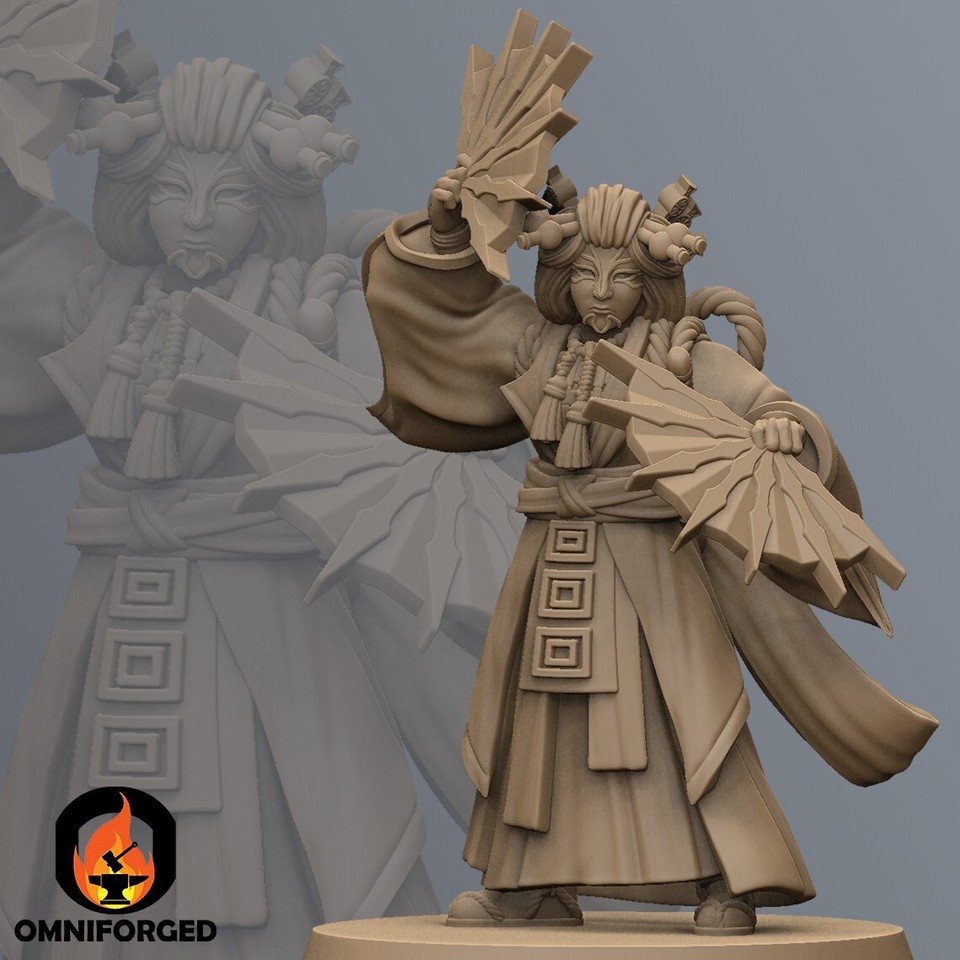 Samurai Miniature Japanese Kabuki Dolls Dungeons and Dragons Mini DnD ...