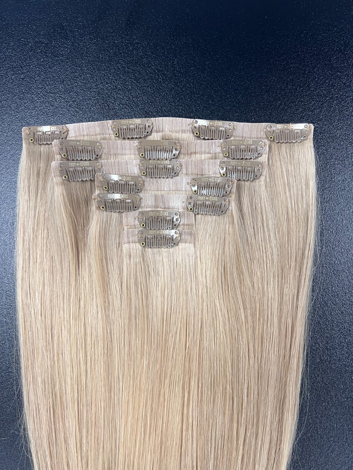 Foxy Locks - 14'' 120g Clip In Human Hair Extensions - Caramel Blonde ...