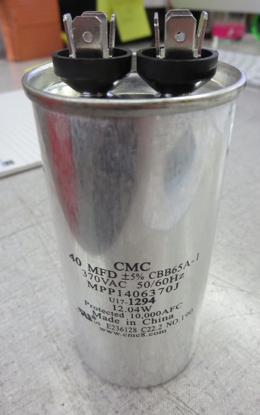 CMC China Motors & Components U17-1294 40MFD 370VAC Capacitor NEW | eBay