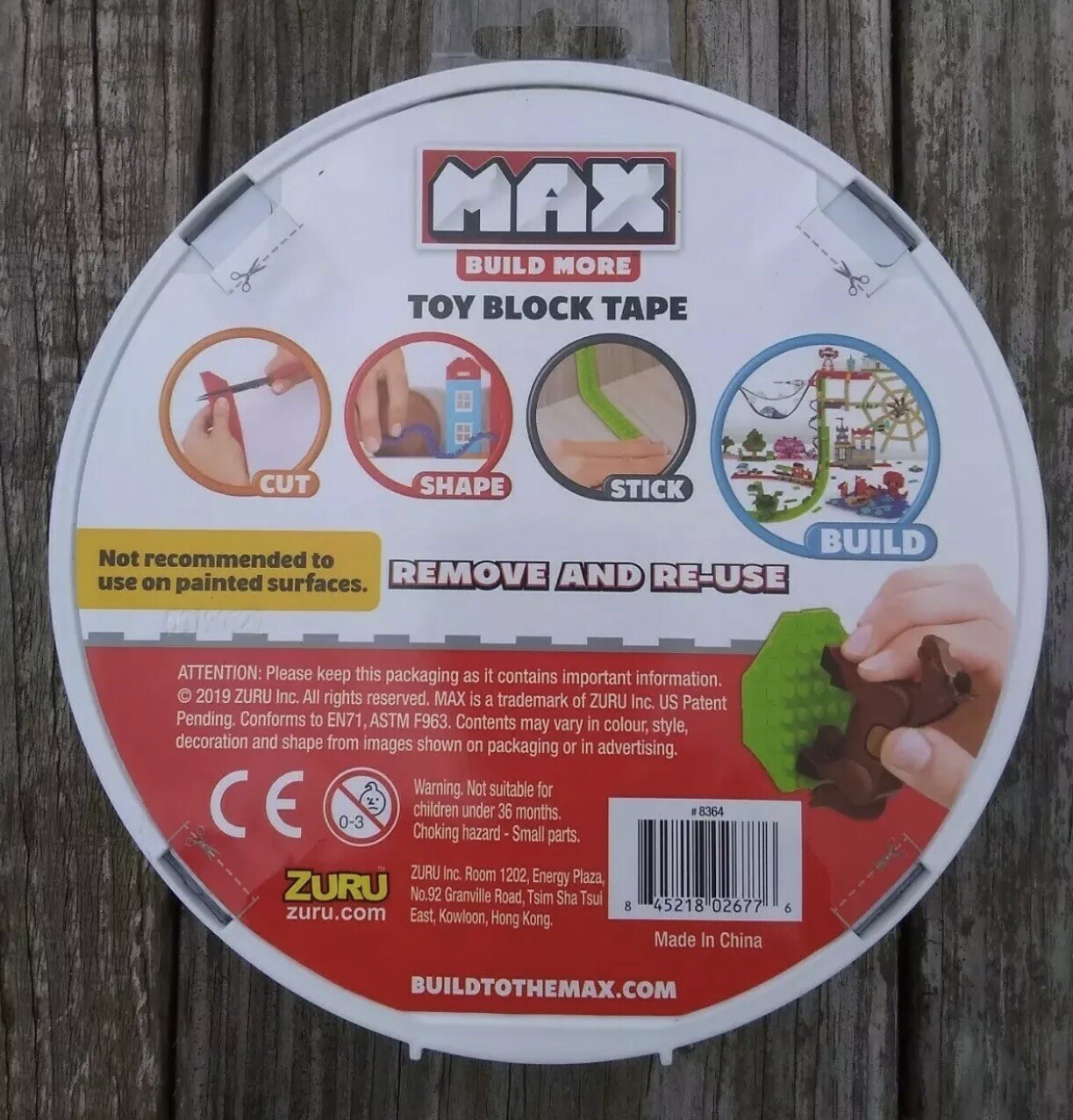 ZURU Max Toy Block Tape 4 Stud 2 M/ 6.5 Feet Dark Green Build More ...