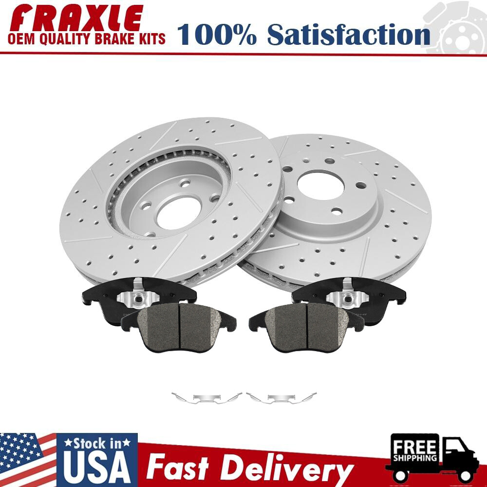 2013 2014 2015 2016 -2020 Ford Fusion Front Brake Disc Rotors + Ceramic ...