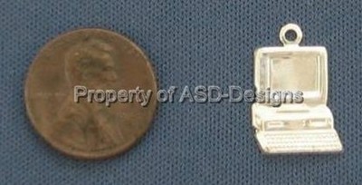 25pc Sterling Silver Plated Desk Top Home PC Computer Charms 6880 | eBay