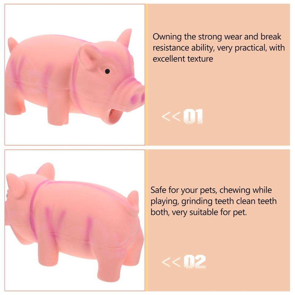 Pig Shape Latex Dog Chew Toy Squeaky Pet Toy for Small And Medium Dogs ...