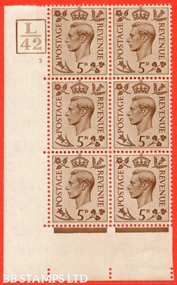 SG. 469. Q21. 5d Brown. A fine mounted mint. " Control L42 Box cylinder ...
