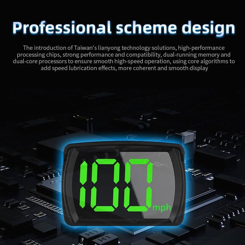 GPS Digital Speedometer Car Truck Motorcycle Head Up Display Odometer ...