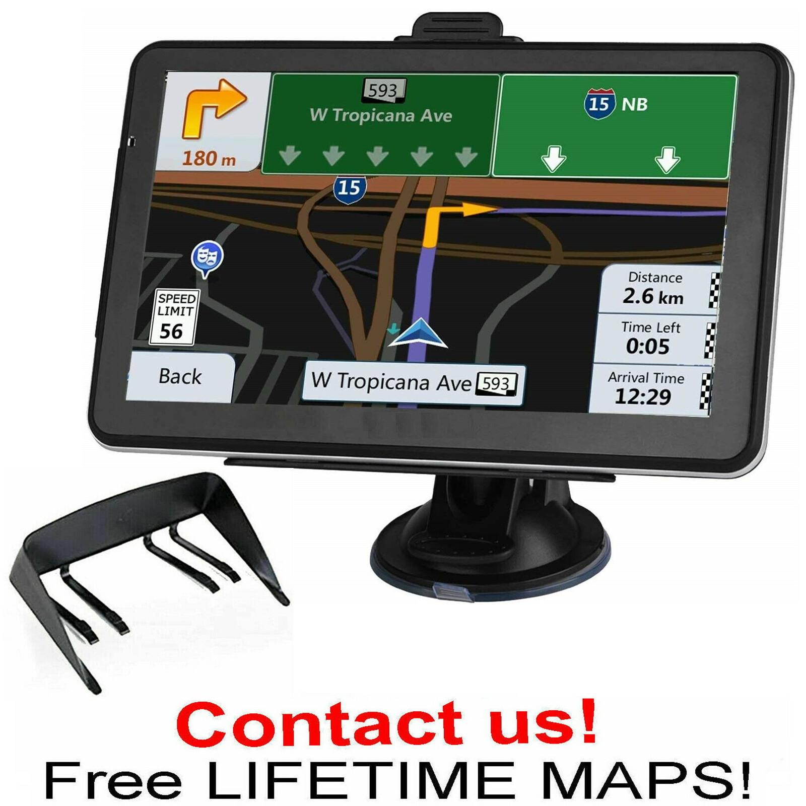 7 Inch Car Gps Navigation Touch Screen 8G+256M With Maps Spoken ...