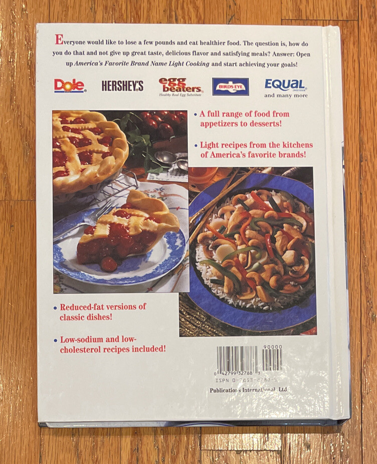 America's Favorite Brand Name LIGHT COOKING Hardcover Cook Book 384 ...