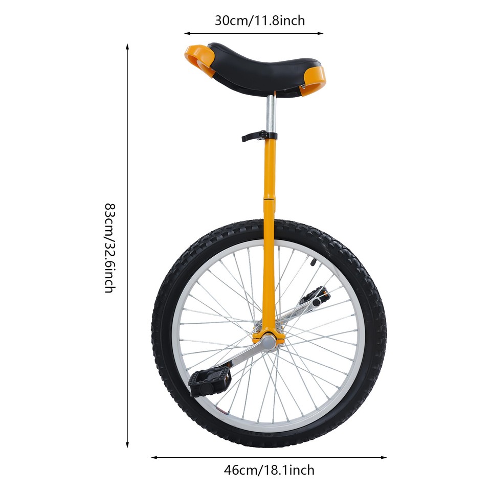 20 Inch Unicycle Adjustable Unicycle Height Outdoor Unicycle Outdoor ...