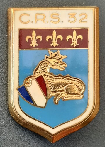 Insigne Badge CRS 32 POLICE FRANCE Obsolète ORIGINAL DRAGO VINTAGE | eBay