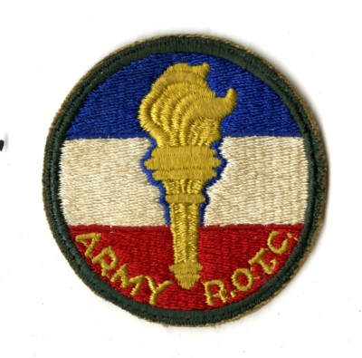 Army ROTC Forest Green Border White Back Patch Cut Edge Vintage | eBay