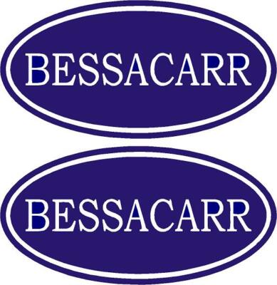BESSACARR CARAVAN MOTORHOME OVAL STICKERS DECAL CHOICE OF COLOURS #011 ...