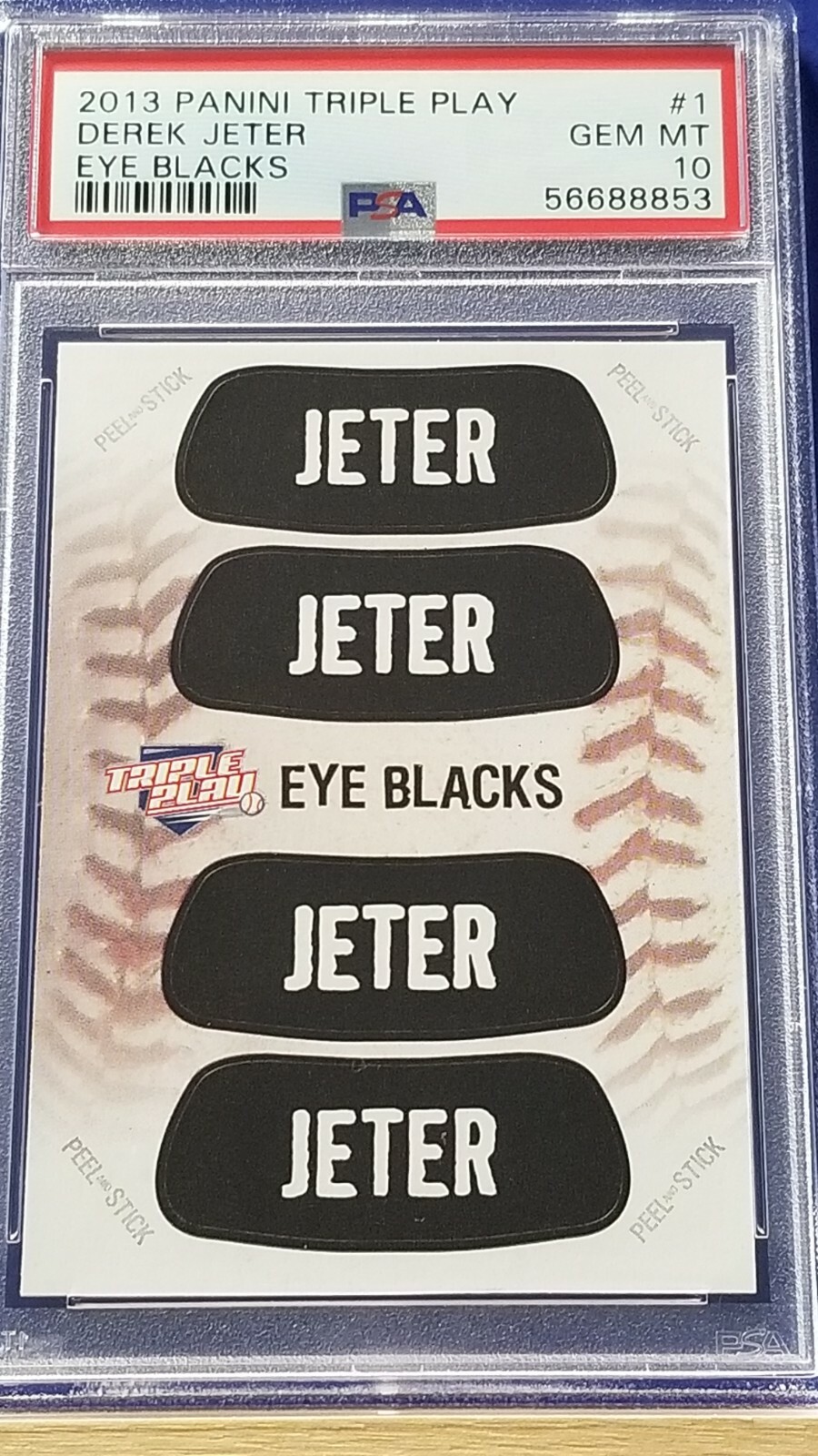 2013 Panini Triple Play - eye blacks Derek Jeter #1 for sale online | eBay