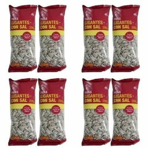 8 X 200 gr GIANT SPANISH PIPAS WITH SALT - 1,600 Kg - SUNFLOWER SEEDS ...