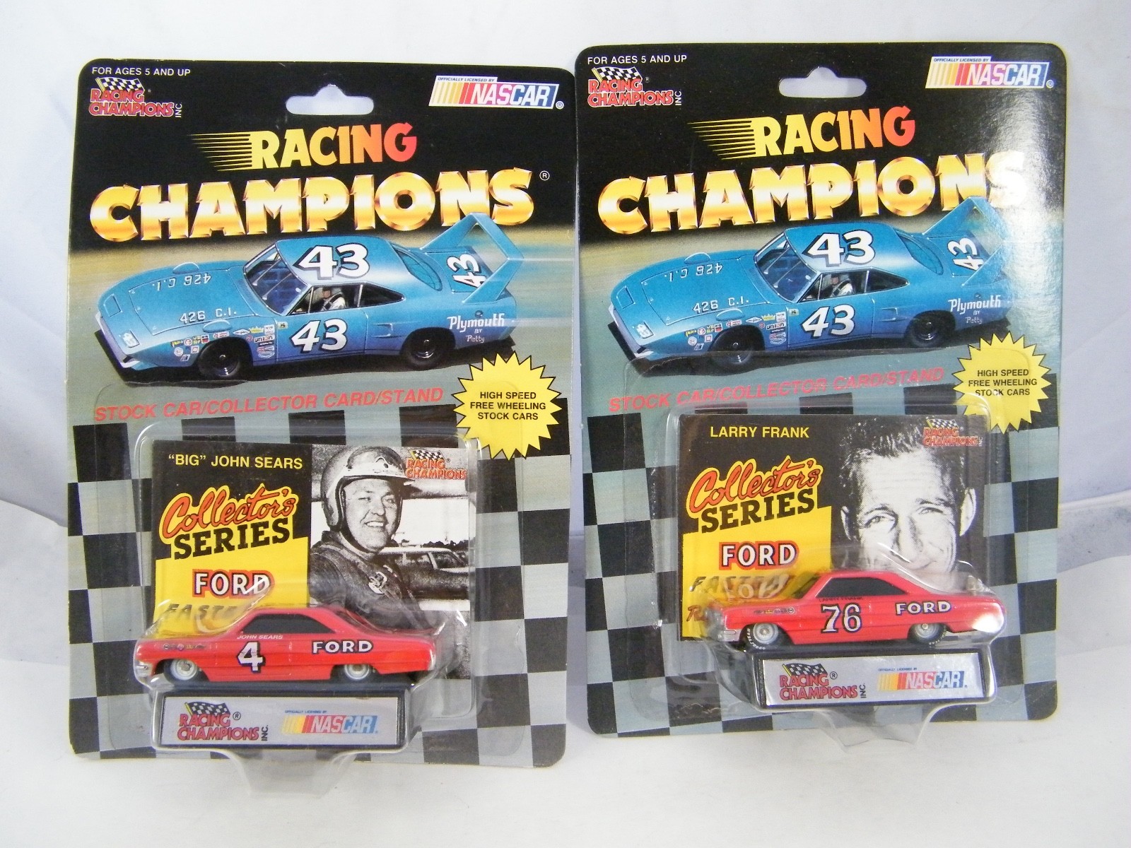 (2) RACING CHAMPIONS NASCAR COLLECTORS SERIES BIG JOHN SEARS / LARRY ...