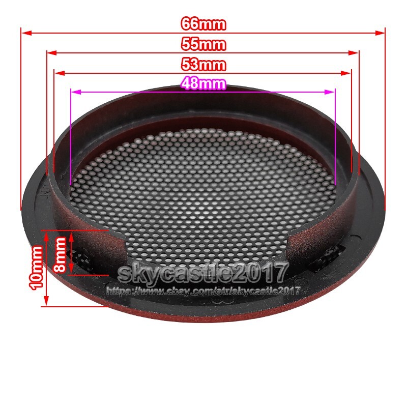 2x 2" inch 66mm Tweeter Speaker Cover Decorative Circle Metal Mesh ...