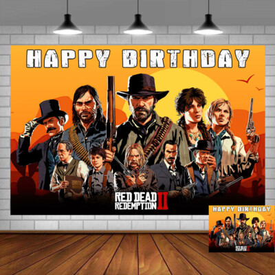 Red Dead Redemption Party Decorations Backdrop Banner Poster Birthday ...
