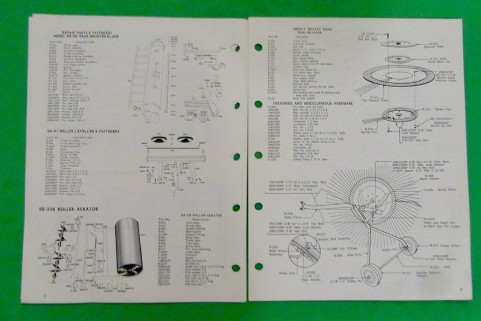 Brinly-Hardy / John Deere Garden Tractor Implements Parts List (1971 ...