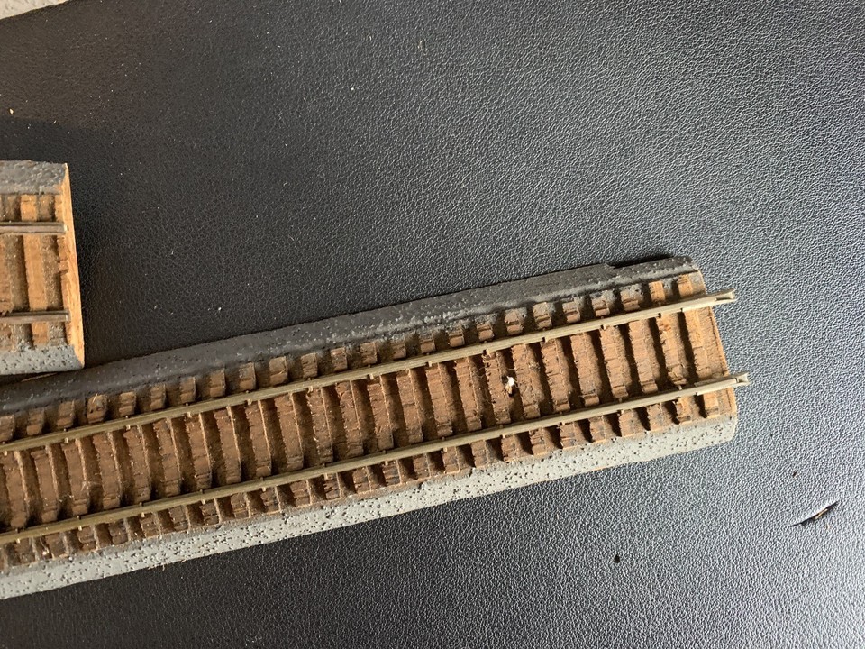Vintage Tru-Scale HO Gauge Wood Roadbed Ready Track Lot 13 Pcs w ...