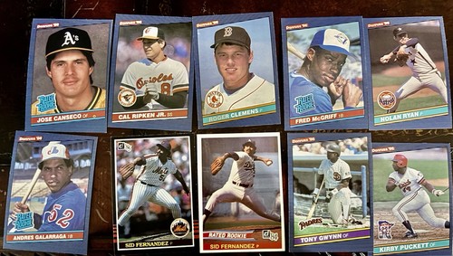 Donruss baseball stars of the 80s Jose Canseco, Cal Ripken Jr and many ...