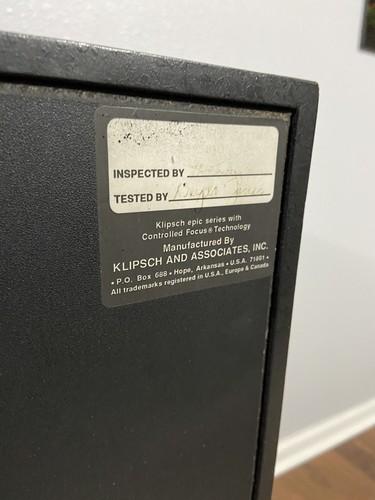 Klipsch Epic CF1 Speakers - Black | eBay