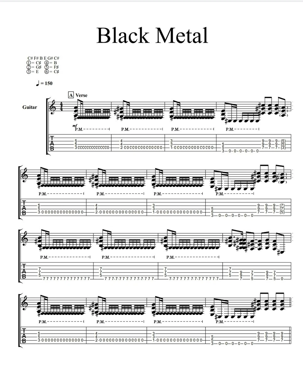 The Metal Guitar Tab