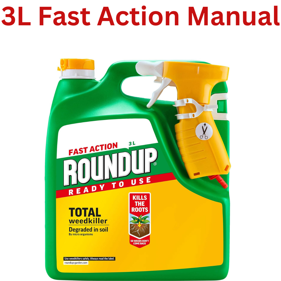 Roundup Weed Killer Fast Action Tough Weedkiller Kills Root Concentrate ...