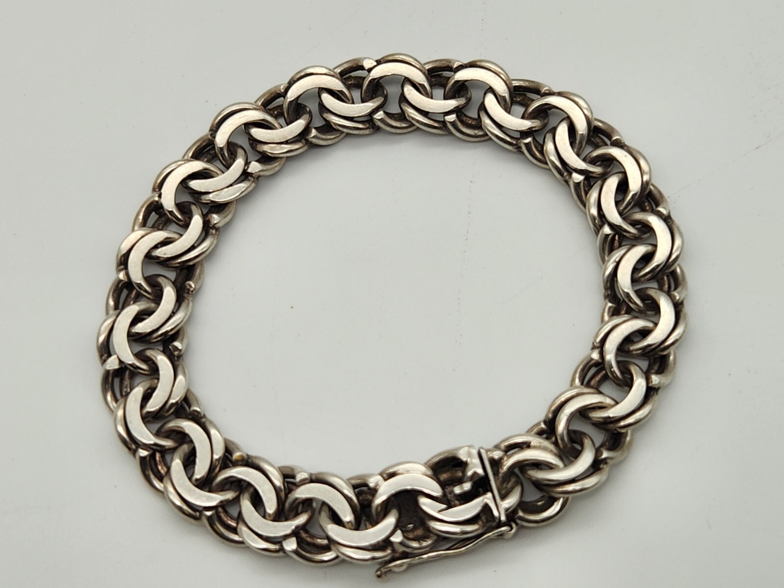 830S Silver Scandinavian Vintage Sweden Double Chain … - Gem
