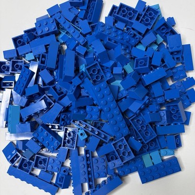 LEGO Bricks Parts and Pieces Bulk Lot Light and Dark Blue 240 Random ...