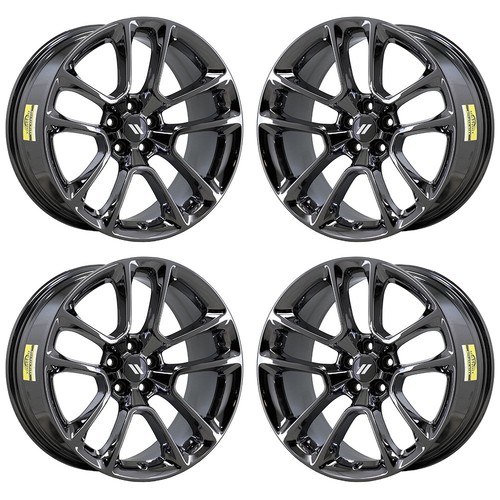 20" DODGE CHALLENGER PVD BLACK CHROME WHEELS-C RIMS FACTORY OEM 2713 ...