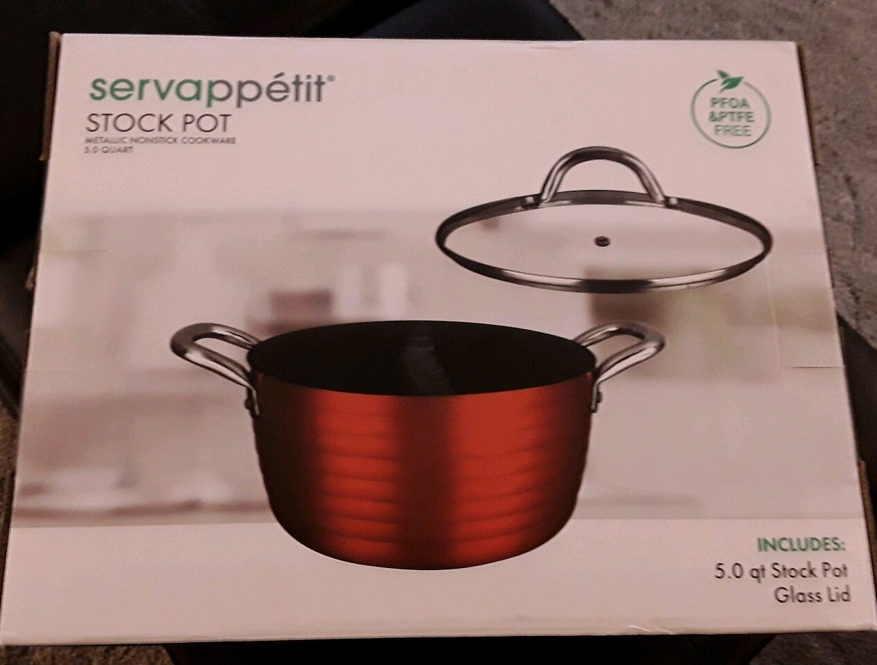 Servappetit 5QT Stockpot with Lid Brand New!!! anodized aluminum red in ...