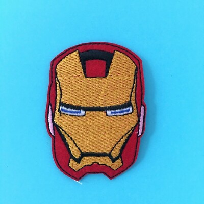 MARVEL AVENGERS IRONMAN SUPERHERO EMBROIDERED APPLIQUÉ PATCH SEW / IRON ...