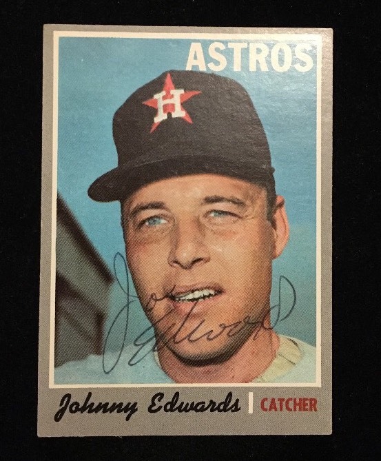 JOHNNY EDWARDS 1970 TOPPS Autograph Signed AUTO Baseball Card 339 ...