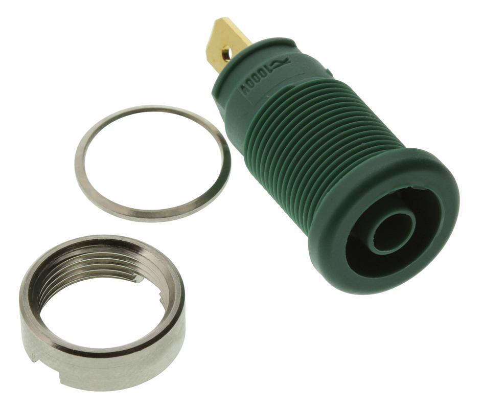 3 PK Banana Test Connector, Jack, Panel Mount, 25 A, 1 kV, Gold Plated ...