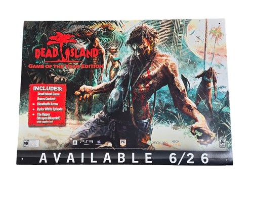 Rare 2012 Dead Island Game Of The Year Edition Gamestop Promo Poster 36 ...