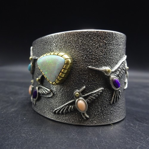 Philander Shanibah Isiah BEGAY Tufa Cast HUMMINGBIRD Cuff BRACELET with ...