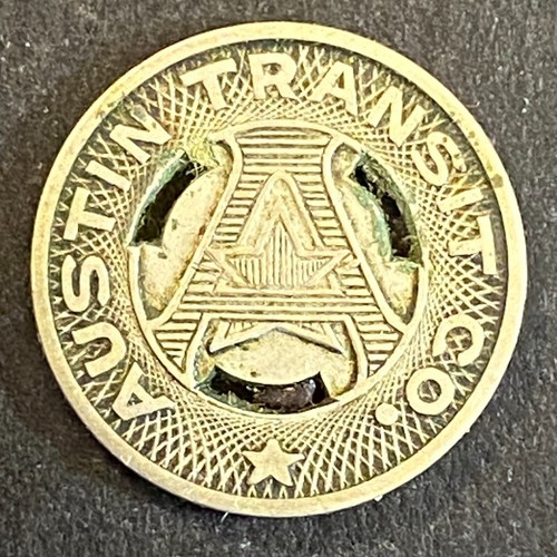 Austin Transit Co. G/F One Full Fare Transit Token 16mm (#2) | eBay