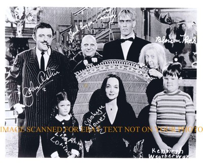 THE ADDAMS FAMILY FULL CAST SIGNED AUTOGRAPH 8x10 RP PROMO PHOTO TED ...