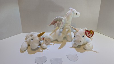 Ty Beanie Baby Magic And Mystic Lot - MWMT (Dragon White 1995) MINT ...