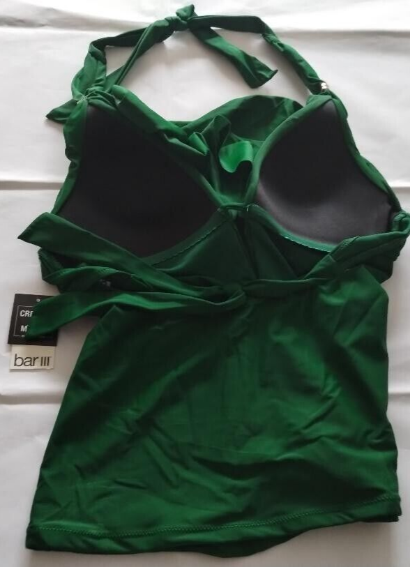 Bar III Green Core Solids Swim Top Size M | eBay