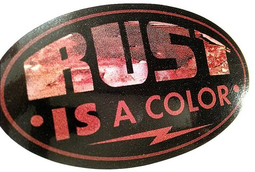 Rust is a color sticker decal hot rod rat rod vintage look car truck ...