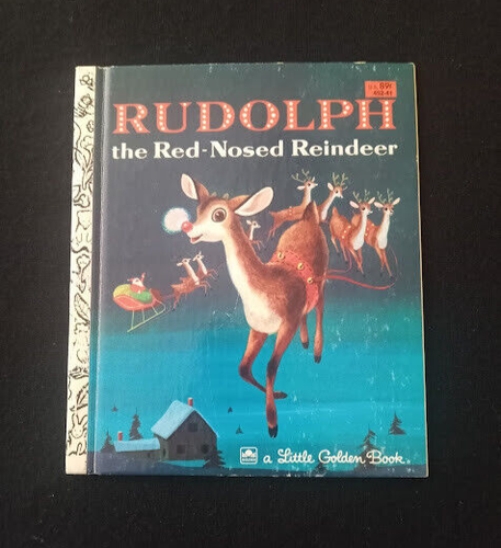 RUDOLPH THE RED-NOSED REINDEER ~ 1976 Vintage Little Golden Book 452-41 ...
