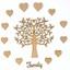 Wooden MDF Tree Set inc. 12 free hearts and Family word - Craft Blank ...