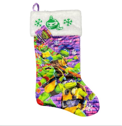 RUZ Teenage Mutant Ninja Turtles Christmas 20” Velour Stocking Purple ...