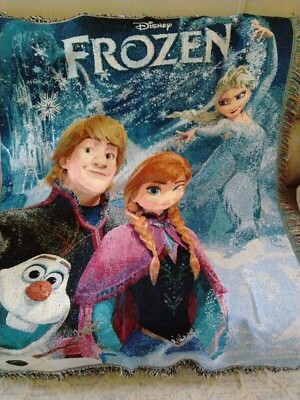 Disney Frozen Elsa Anna Olaf Tapestry Throw 40" X 60" Wall Hanging ...