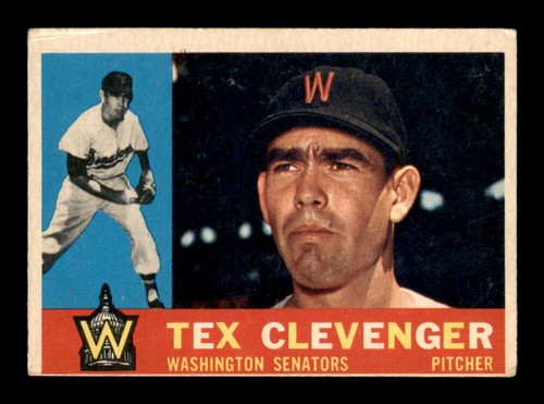 1960 Topps #392 Tex Clevenger VG/VGEX X3131270 | eBay